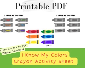 Preschool Colors Worksheet | I Know My Colors | Preschool Printable ...