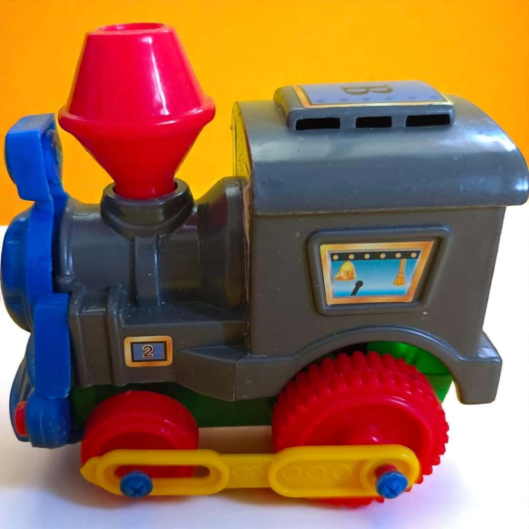 Classic Blue Wind-up Train Engine Toy - Charming Miniature Locomotive ...