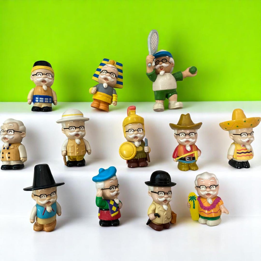 RARE Lot of 12 KFC Around the World Figures (1999 Colonel Sanders)! - Etsy