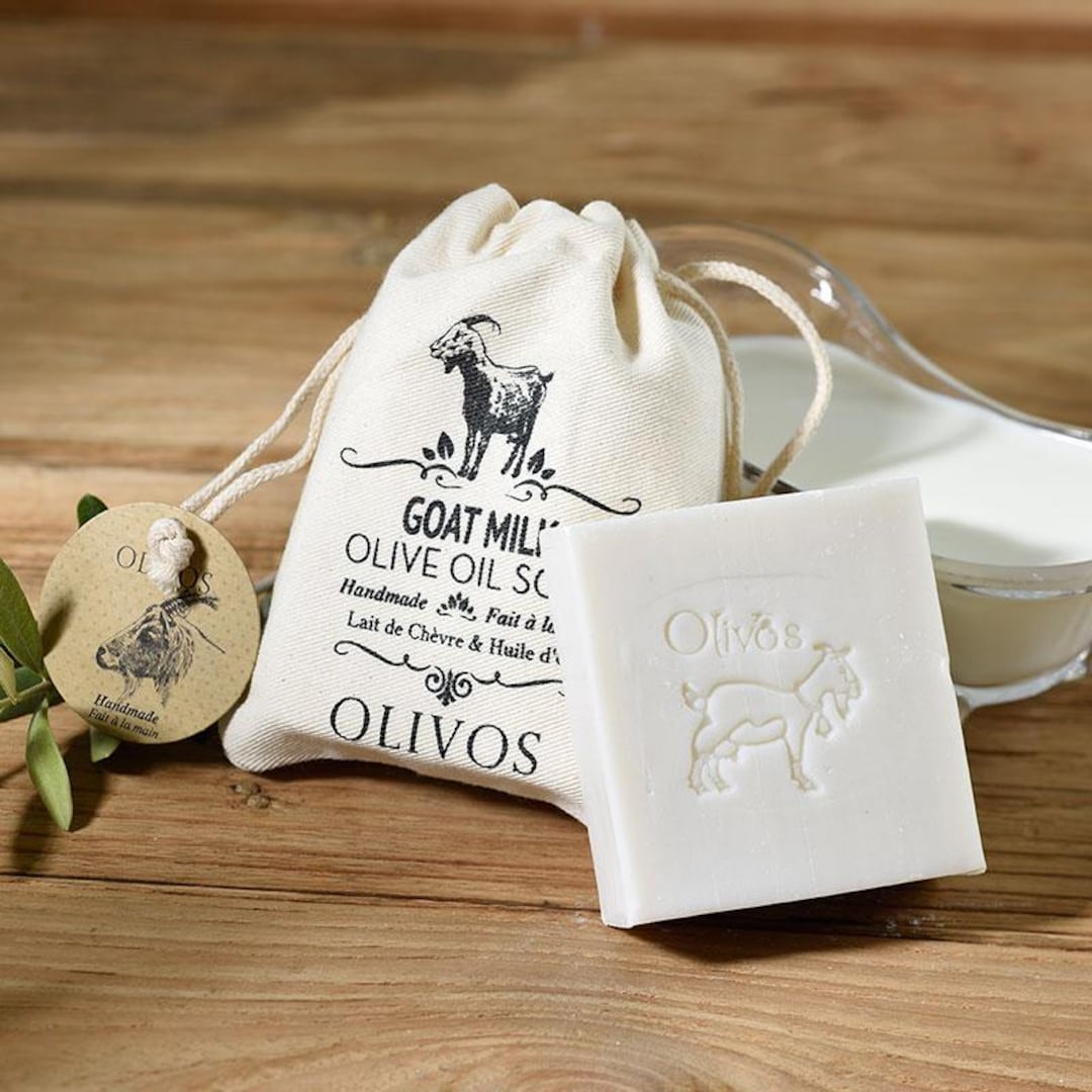 Olivos Organic Whole Milk Soap in Canvas Bag 150g 5.3oz Handmade ...