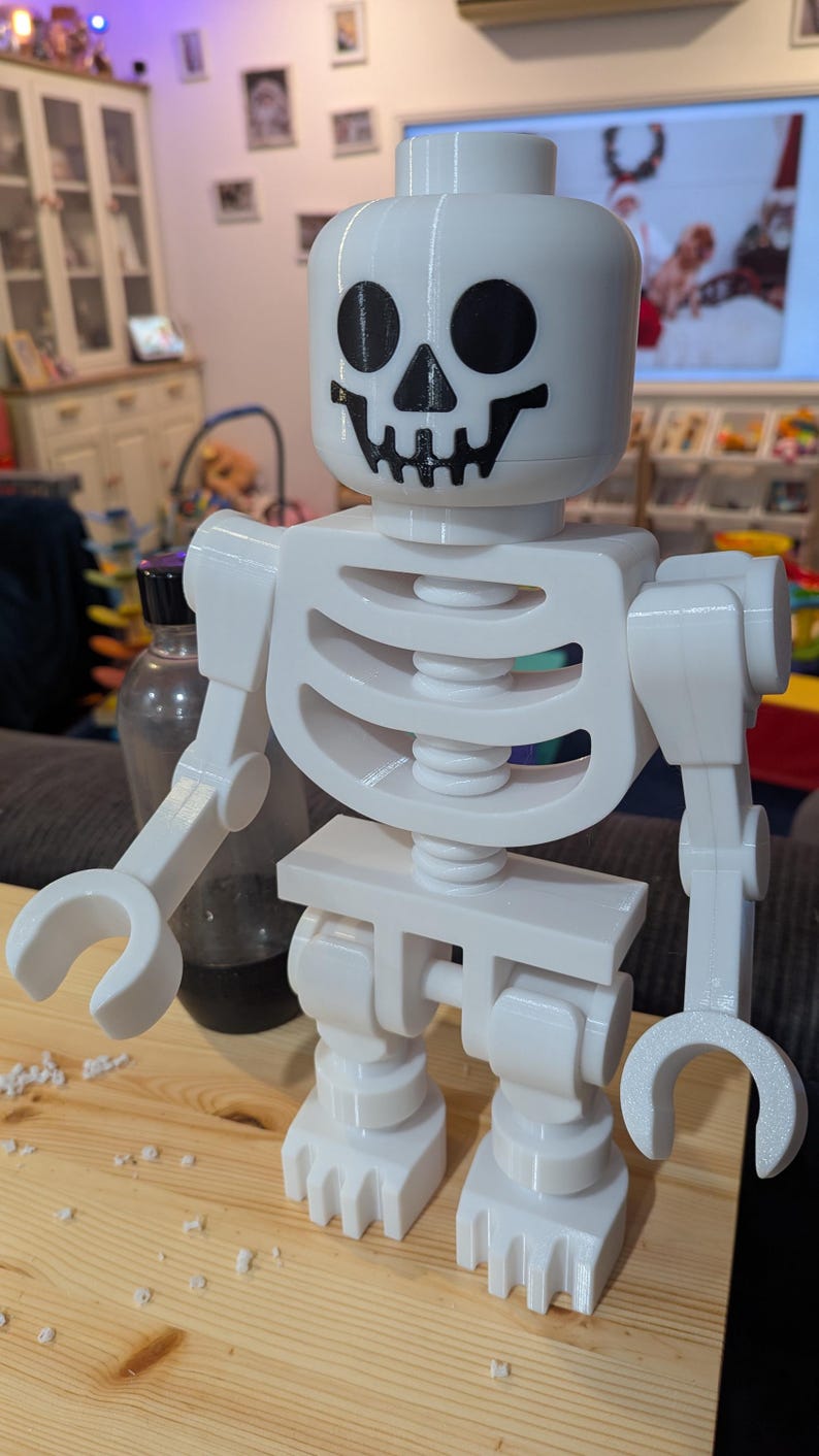 Giant 40cm Tall LEGO Skeleton - 3D Printed Display Masterpiece - Etsy ...