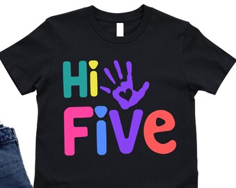 High Five 5th Fifth Birthday Shirt 5 Years Old Graphic - Etsy