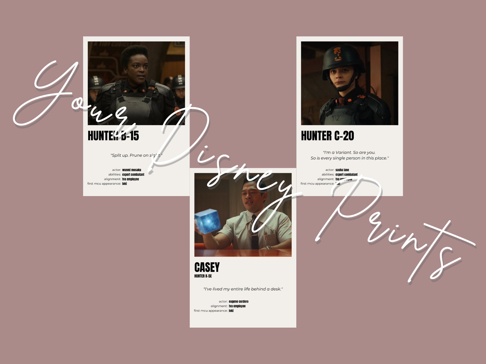 Loki Season 1 Character MCU Mini Posters 4x6 - Etsy