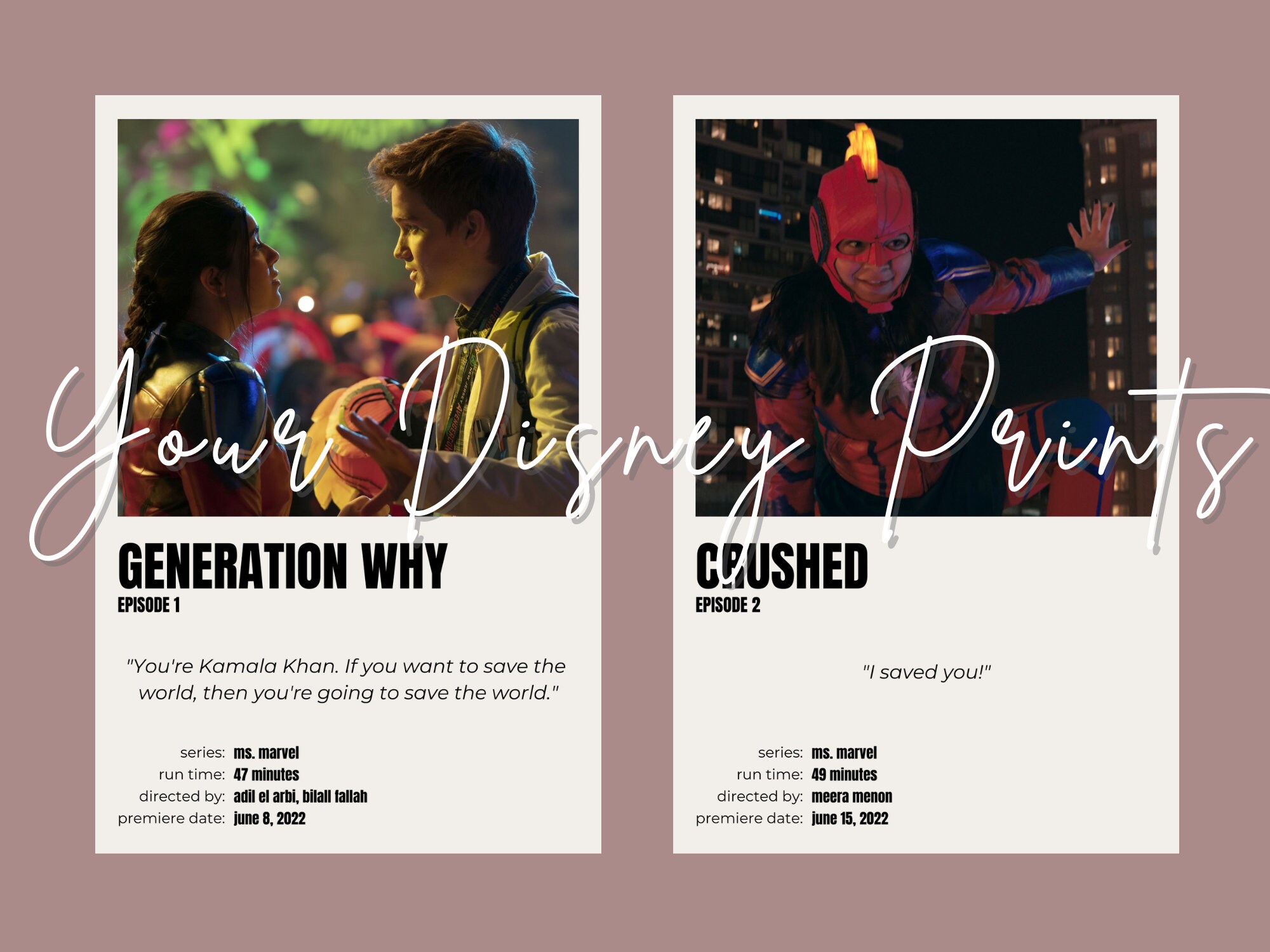 Ms. Marvel MCU Mini Posters 4x6 - Etsy