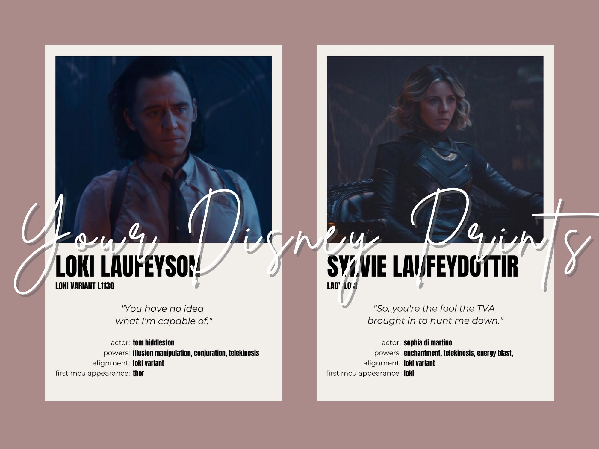 Loki Season 1 Character MCU Mini Posters 4x6 - Etsy
