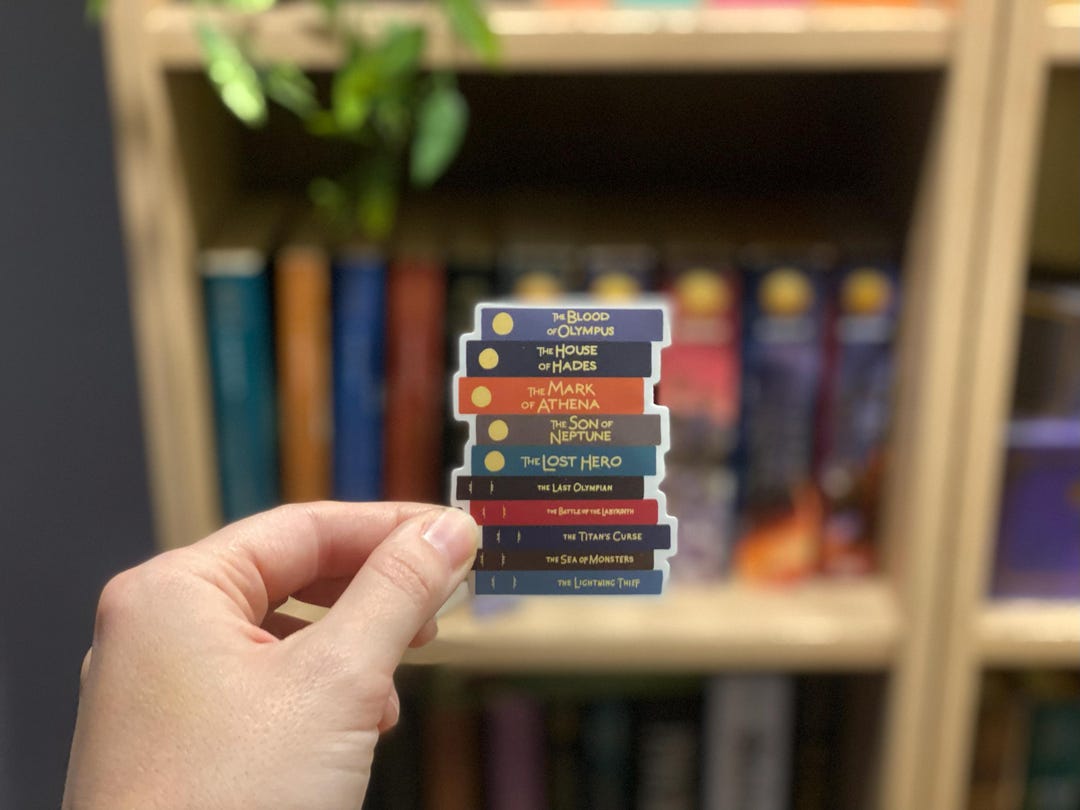 Percy Jackson 10 Book Spine Hand-drawn Sticker for Journal, Kindle ...