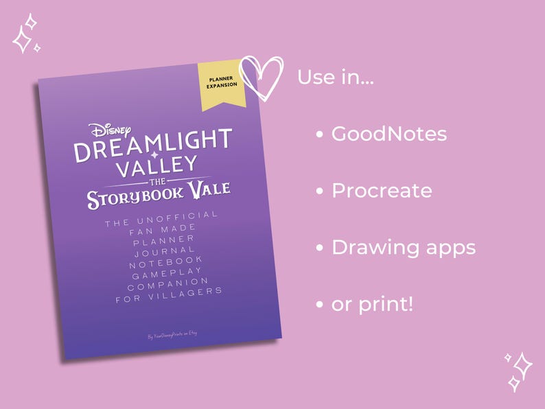 Dreamlight Valley Storybook Vale Planner Expansion, Gameplay Companion ...