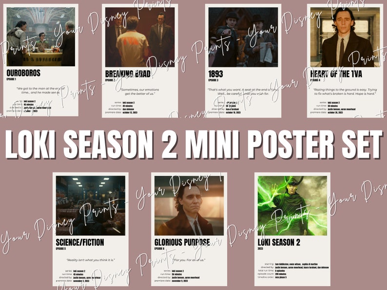 Loki Season 2 MCU Mini Posters 4x6 - Etsy Australia