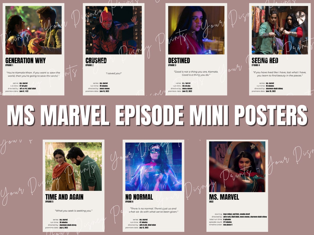 Ms. Marvel MCU Mini Posters 4x6 - Etsy
