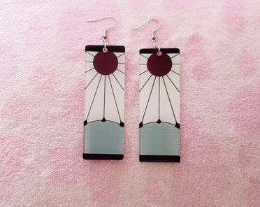 Demon slayer earrings Etsy