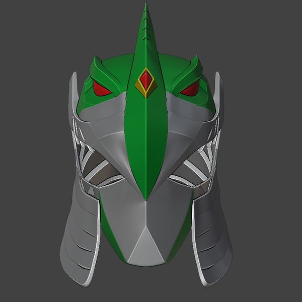 Shredder Green Power Ranger Helmet - Etsy