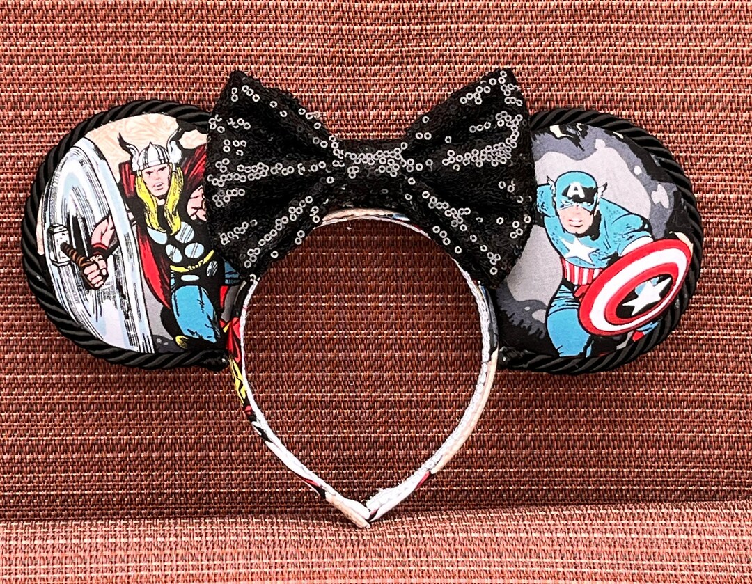 Avengers Inspired Mouse Ears Thor, Captain America, Spider Man & the ...