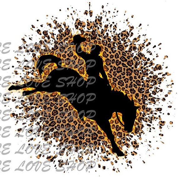 Cowboy Leopard Western Sublimation Designs Clip Art Art & Collectibles ...