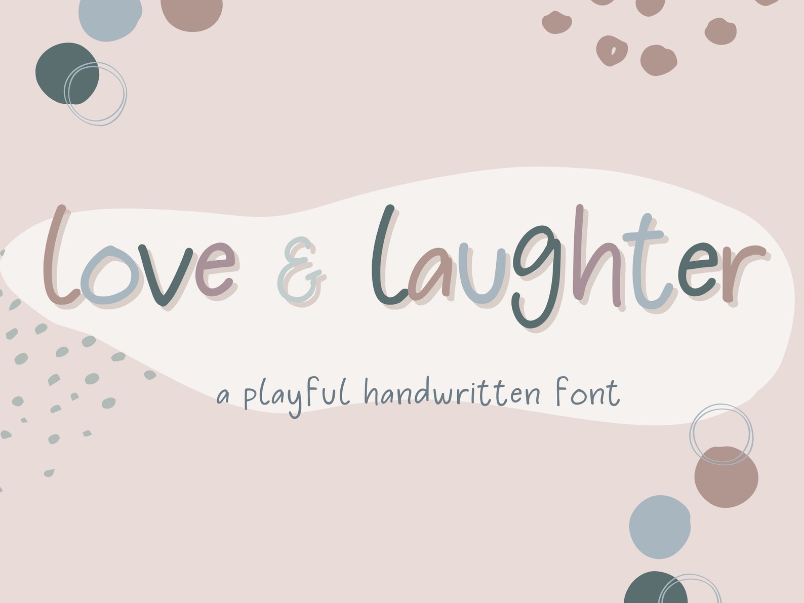 Love and Laughter Handwritten Font Decorative Fonts Creative Fonts ...