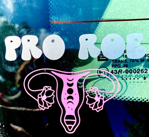 Flower and Lunar Phases Pro Roe Vinyl Car Decal Uterus Vinyl - Etsy