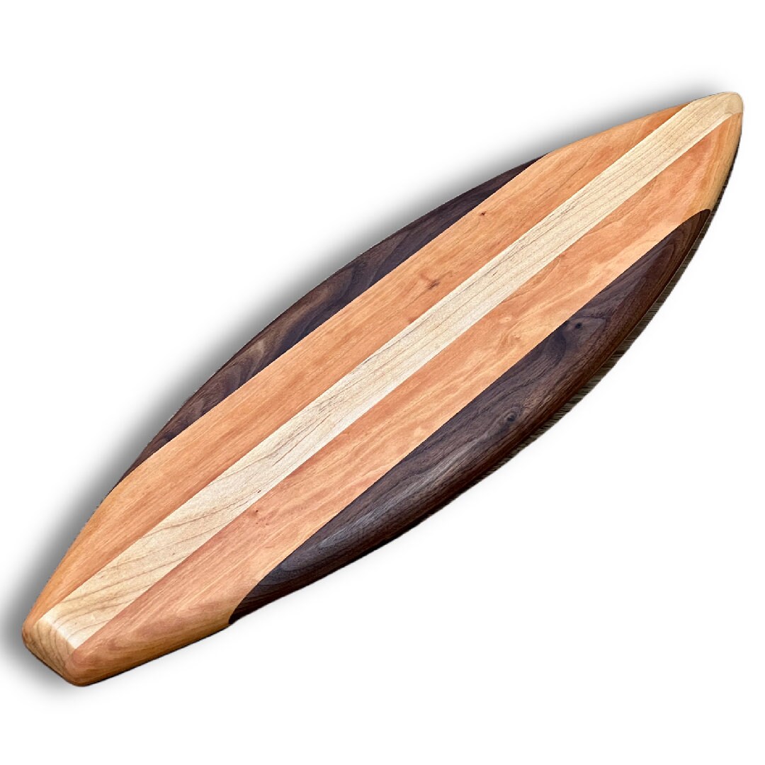 Inlay Wood Surfboard Cutting Board Wood Surfboard Cutting Board ...