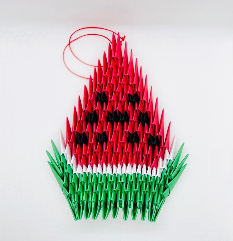 3D Origami Ornament - Watermelon - Etsy