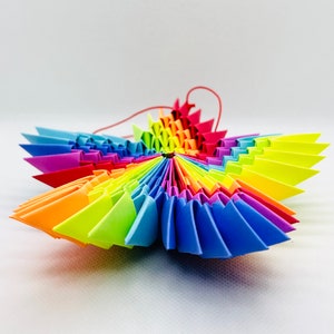 3D Origami Ornament - Rainbow Star - Etsy