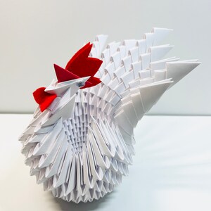 3D Origami Art Animal - Chicken/rooster - Etsy