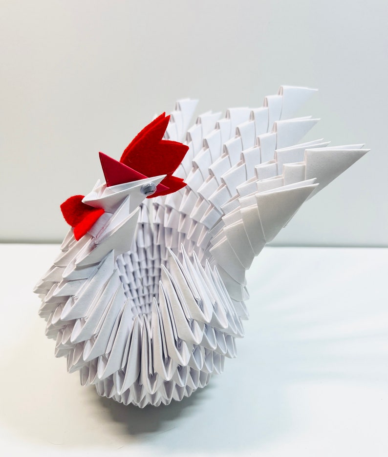 3D Origami Art Animal - Chicken/rooster - Etsy