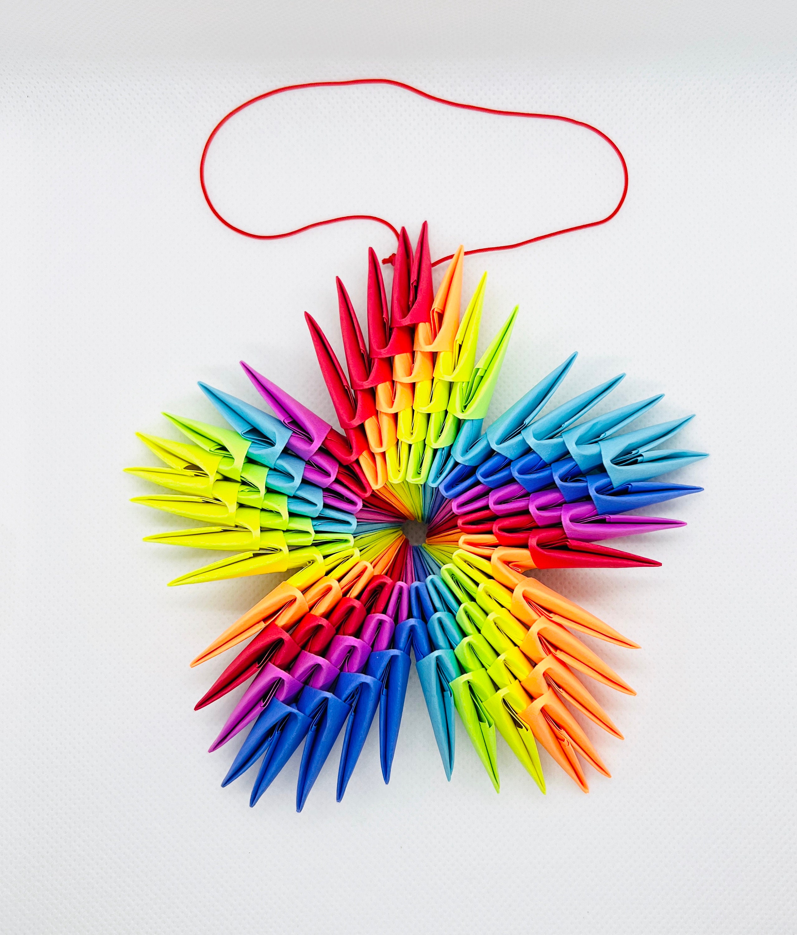 3D Origami Ornament - Rainbow Star - Etsy