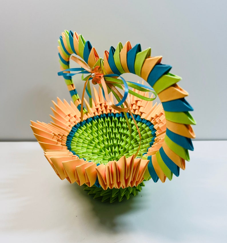 3D Origami Heart Basket - Etsy