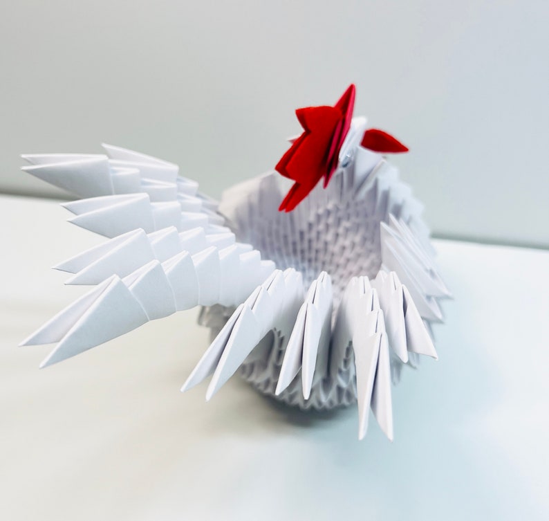 3D Origami Art Animal - Chicken/rooster - Etsy