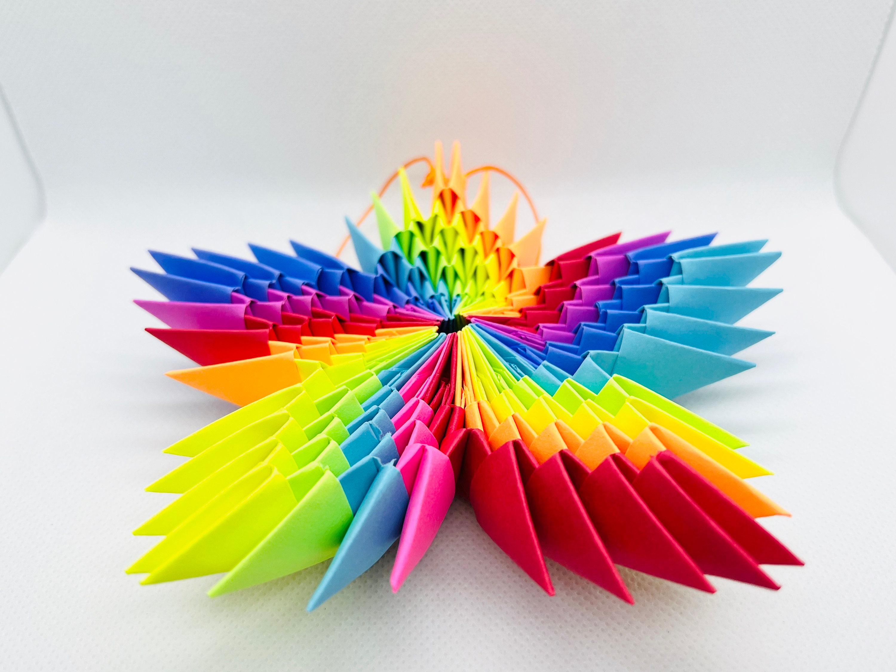 3D Origami Ornament - Rainbow Star - Etsy
