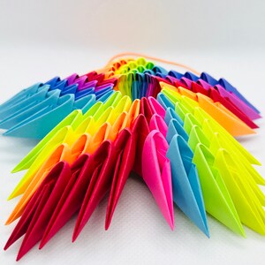3D Origami Ornament - Rainbow Star - Etsy