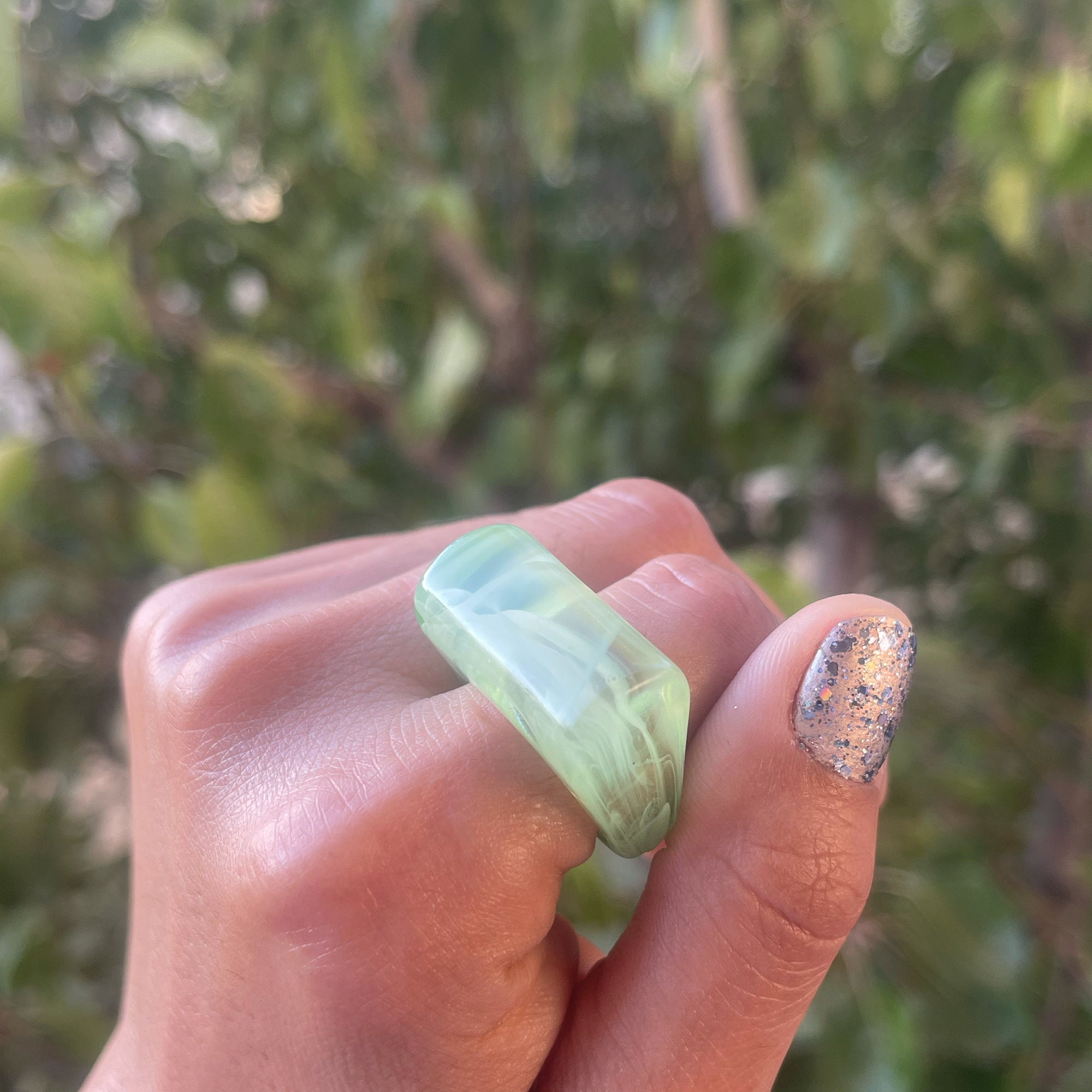 Acrylic Ring Chunky Ring Funky Acrylic Ring Retro Design | Etsy