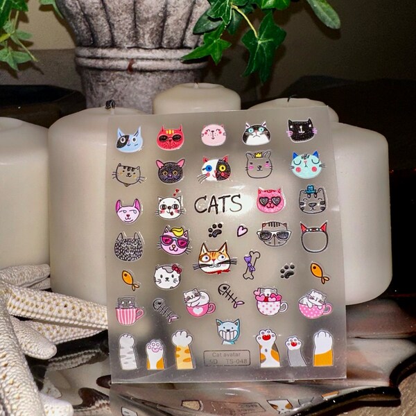 Cat Nails - Etsy