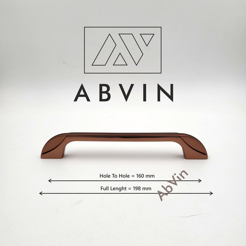 Handles Pulls Cabinet Drawer Copper Finish Modern Rose Gold - Etsy