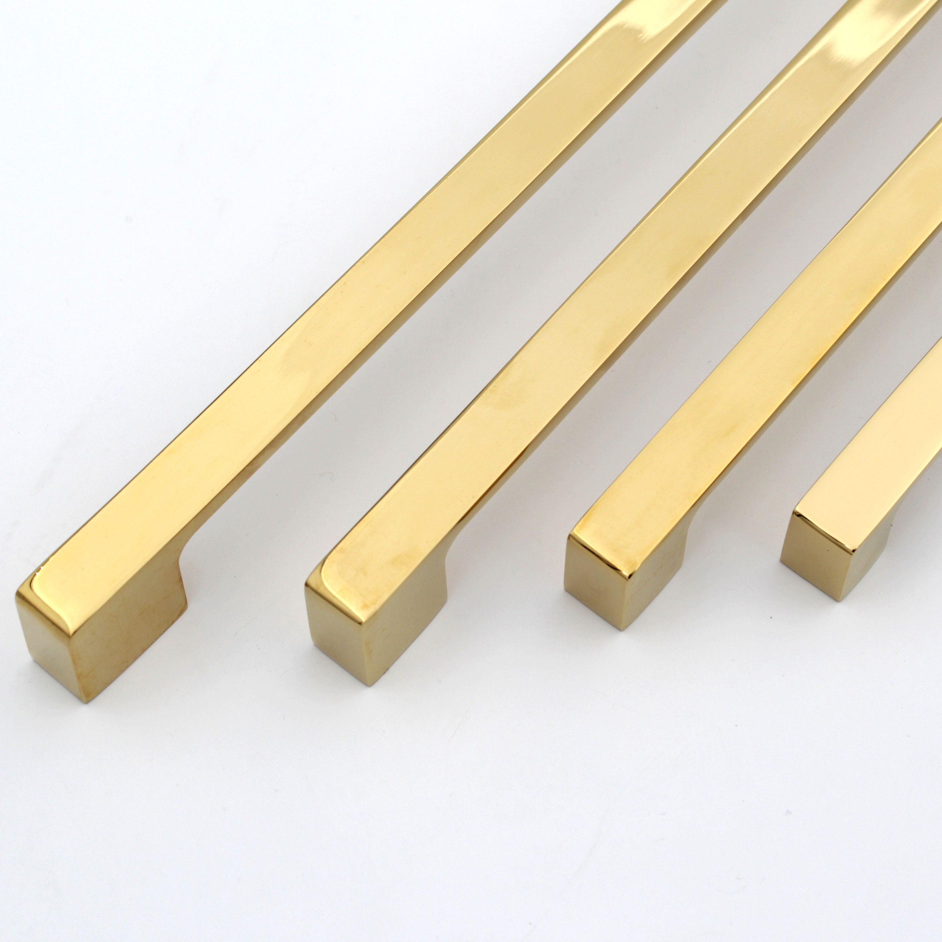 Modern PVD Gold Handles Pulls Cabinet Drawer Dresser Furniture Knob ...