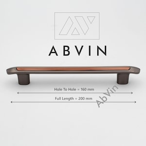 Modern Dual Tone Handles Pulls Cabinet Drawer Dresser Furniture Knob ...