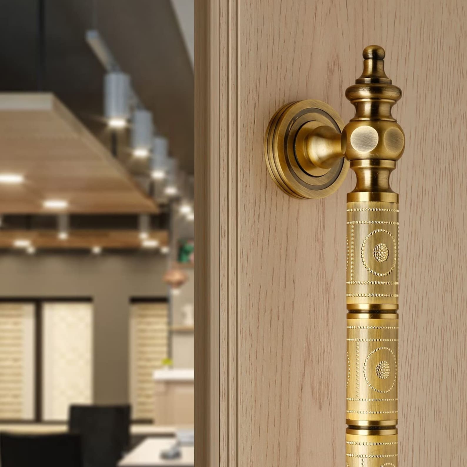 Brass Antique Door Handle: Head Design - Etsy