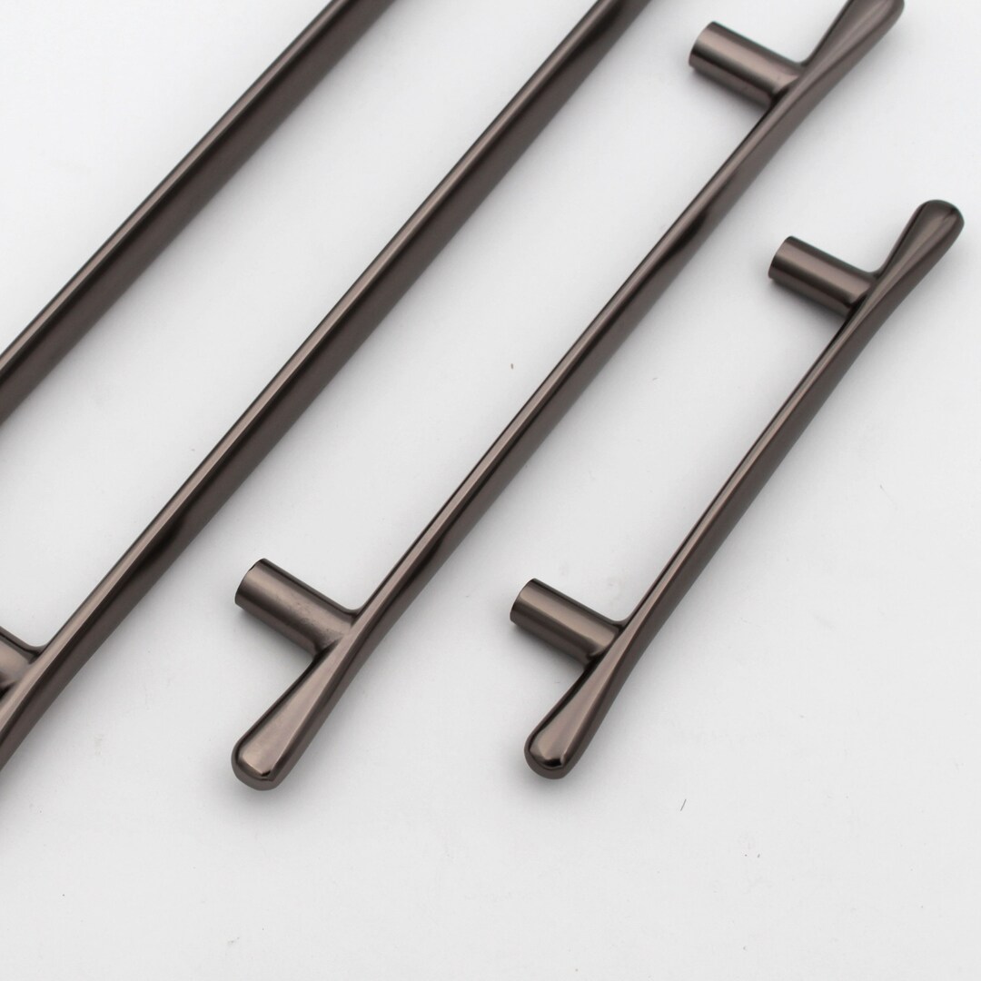 Modern Grey Handles Pulls Cabinet Drawer Dresser Furniture Knob Handle ...