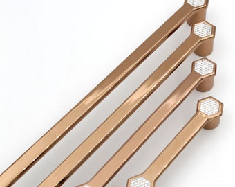 Modern PVD Copper Handles Pulls Cabinet Drawer Dresser - Etsy