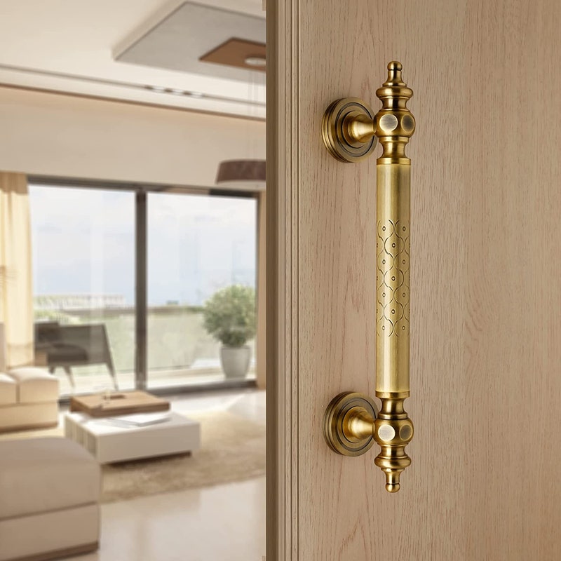 Door Handle Brass Vintage - Etsy