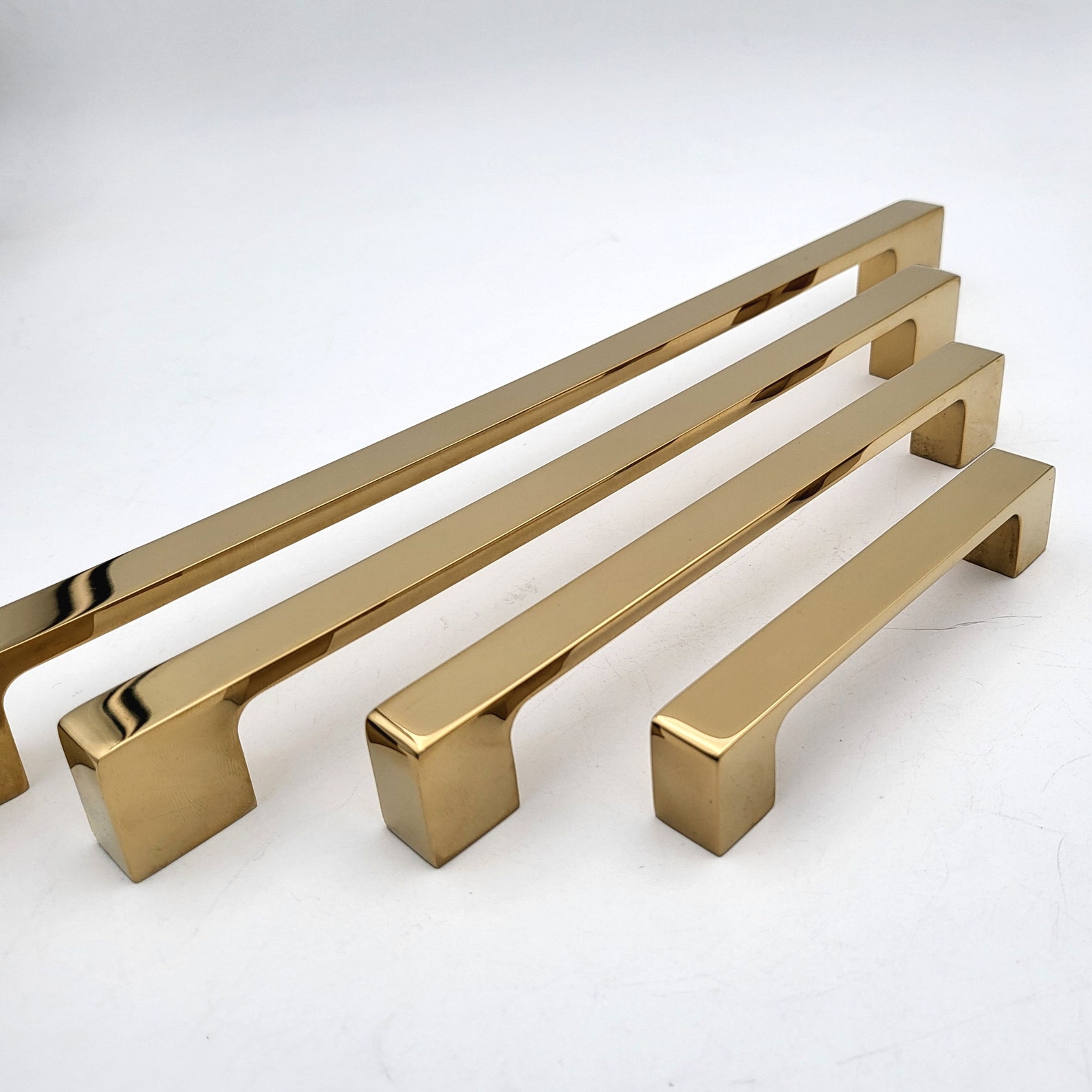Modern PVD Gold Handles Pulls Cabinet Drawer Dresser Furniture Knob ...