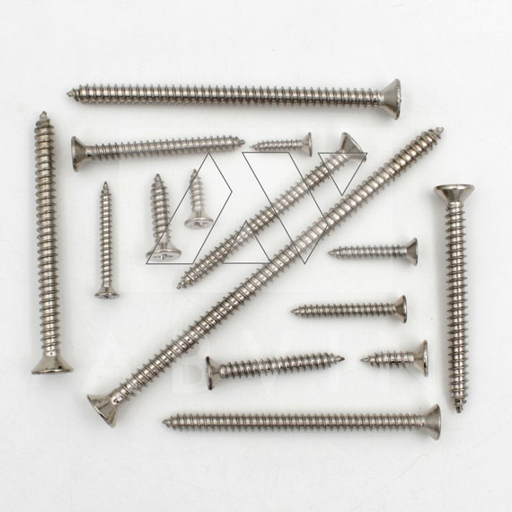 Stainless Steel Screws New Fully Threaded Wood Screws in All - Etsy