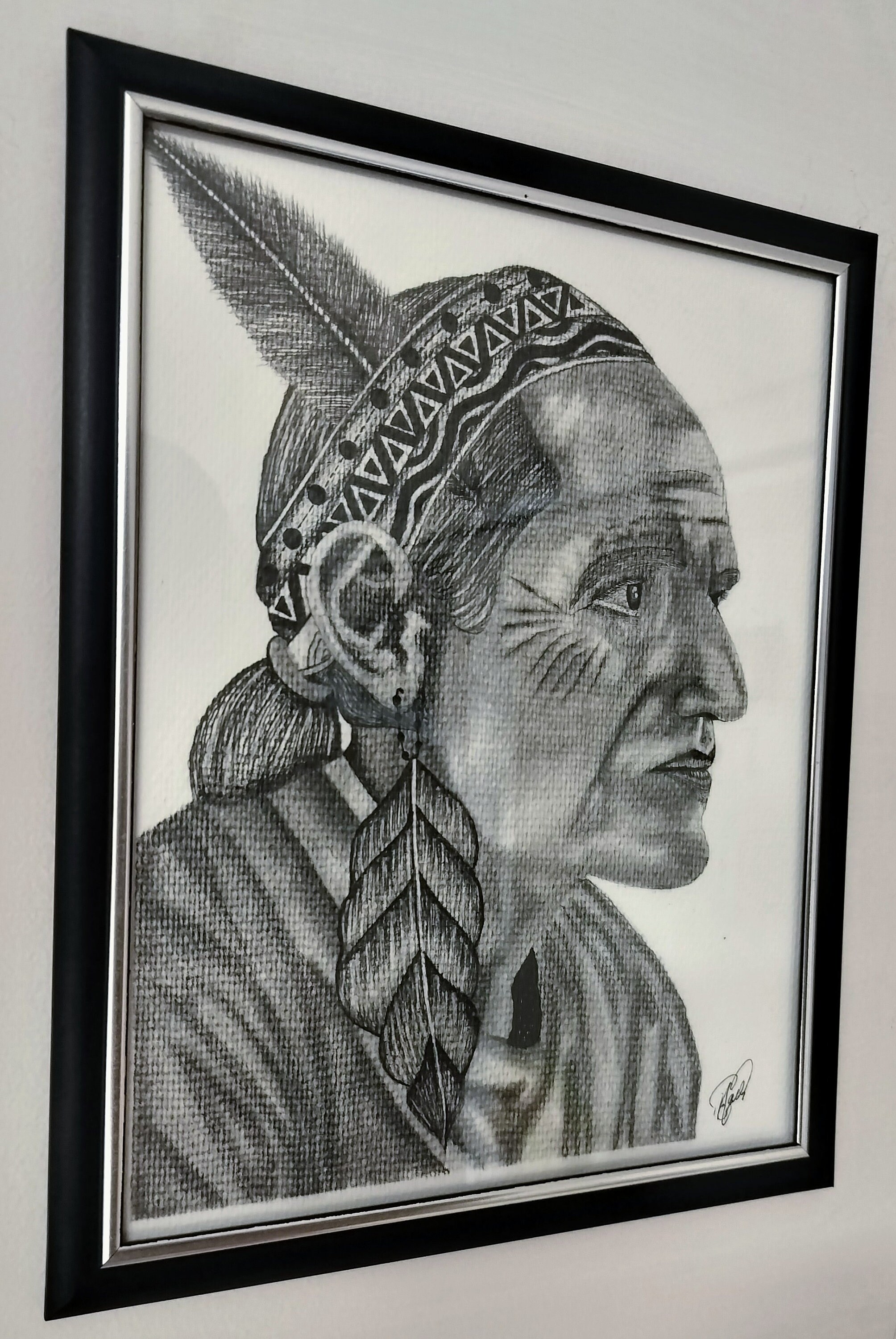 Indian Leader of the Tribe, Drawing of American Casique, the American ...