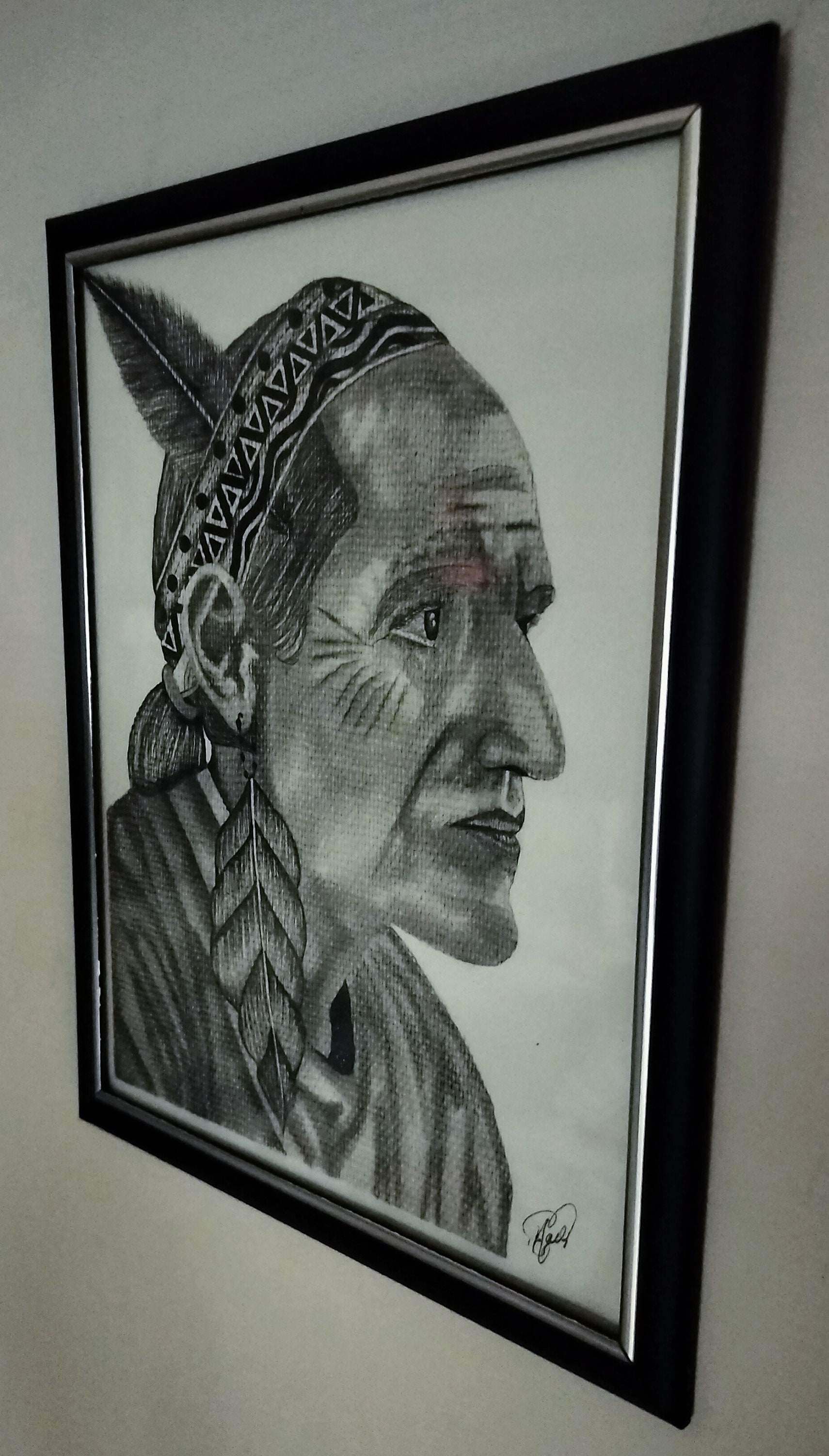 Indian Leader of the Tribe, Drawing of American Casique, the American ...
