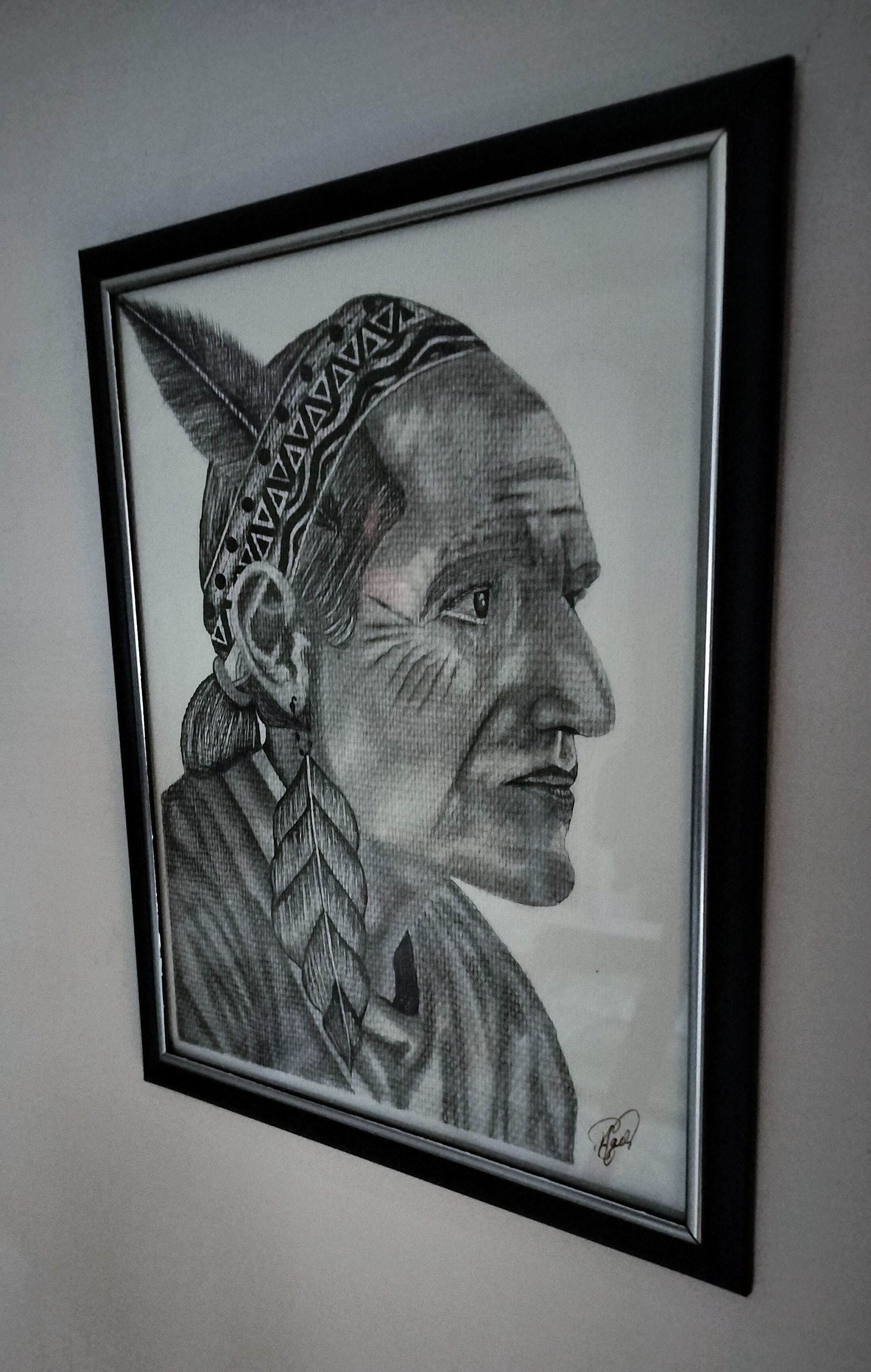 Indian Leader of the Tribe, Drawing of American Casique, the American ...