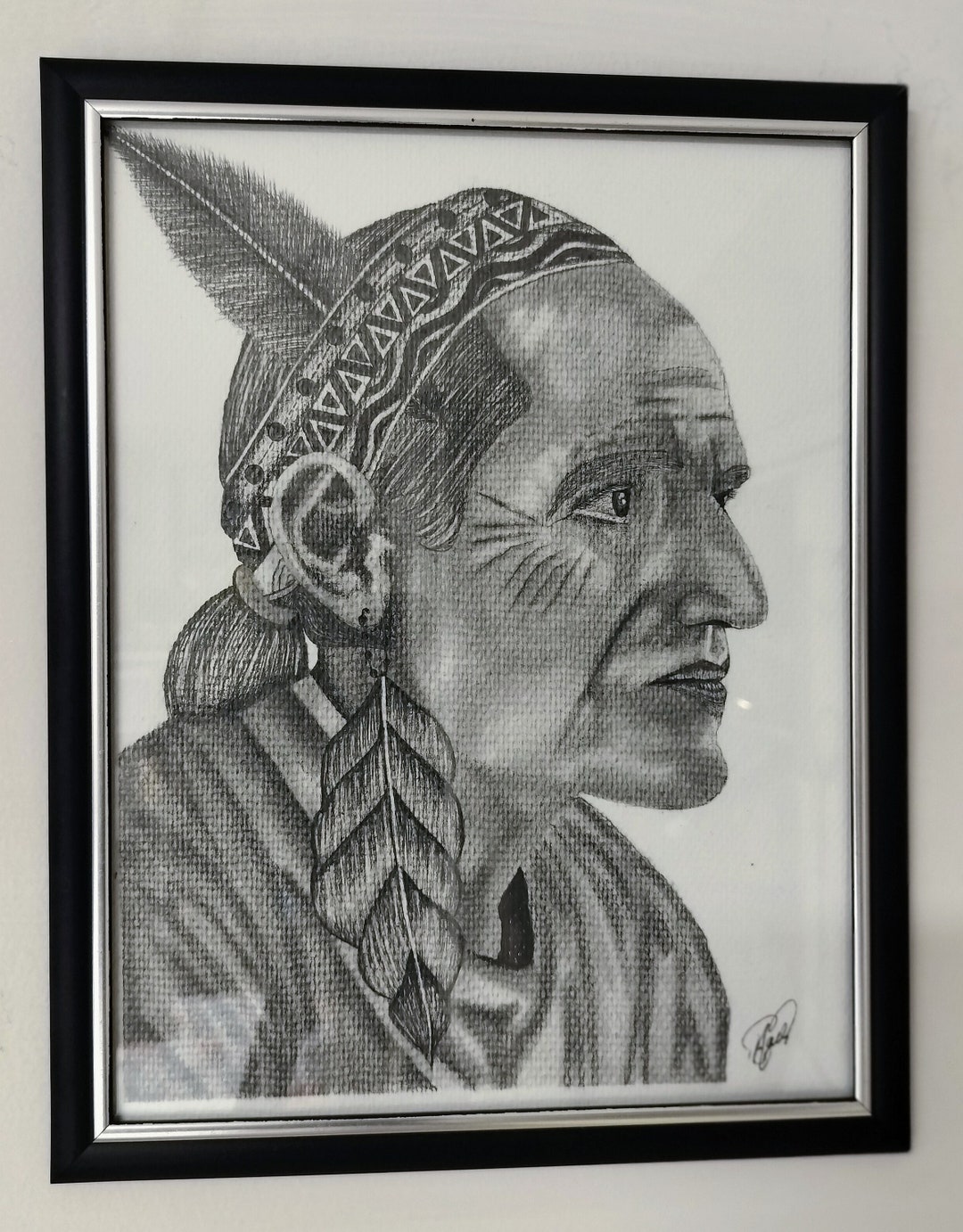 Indian Leader of the Tribe, Drawing of American Casique, the American ...