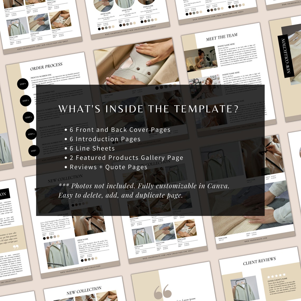 Wholesale Guide Template | Line Sheet Template for Wholesale ...