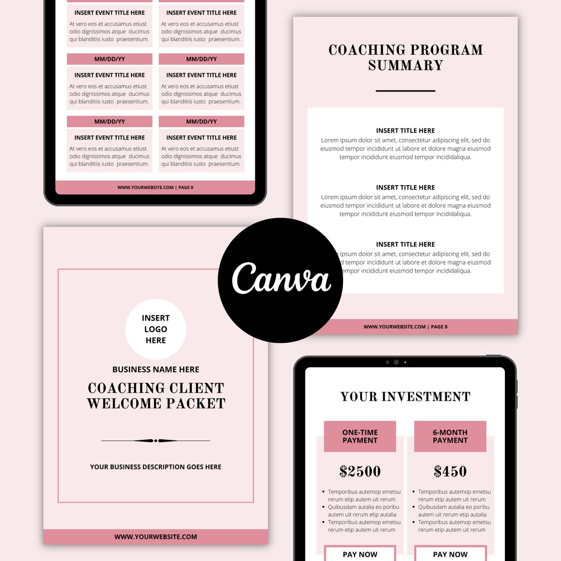 Coaching Client Welcome Packet Template Coaching Client - Etsy