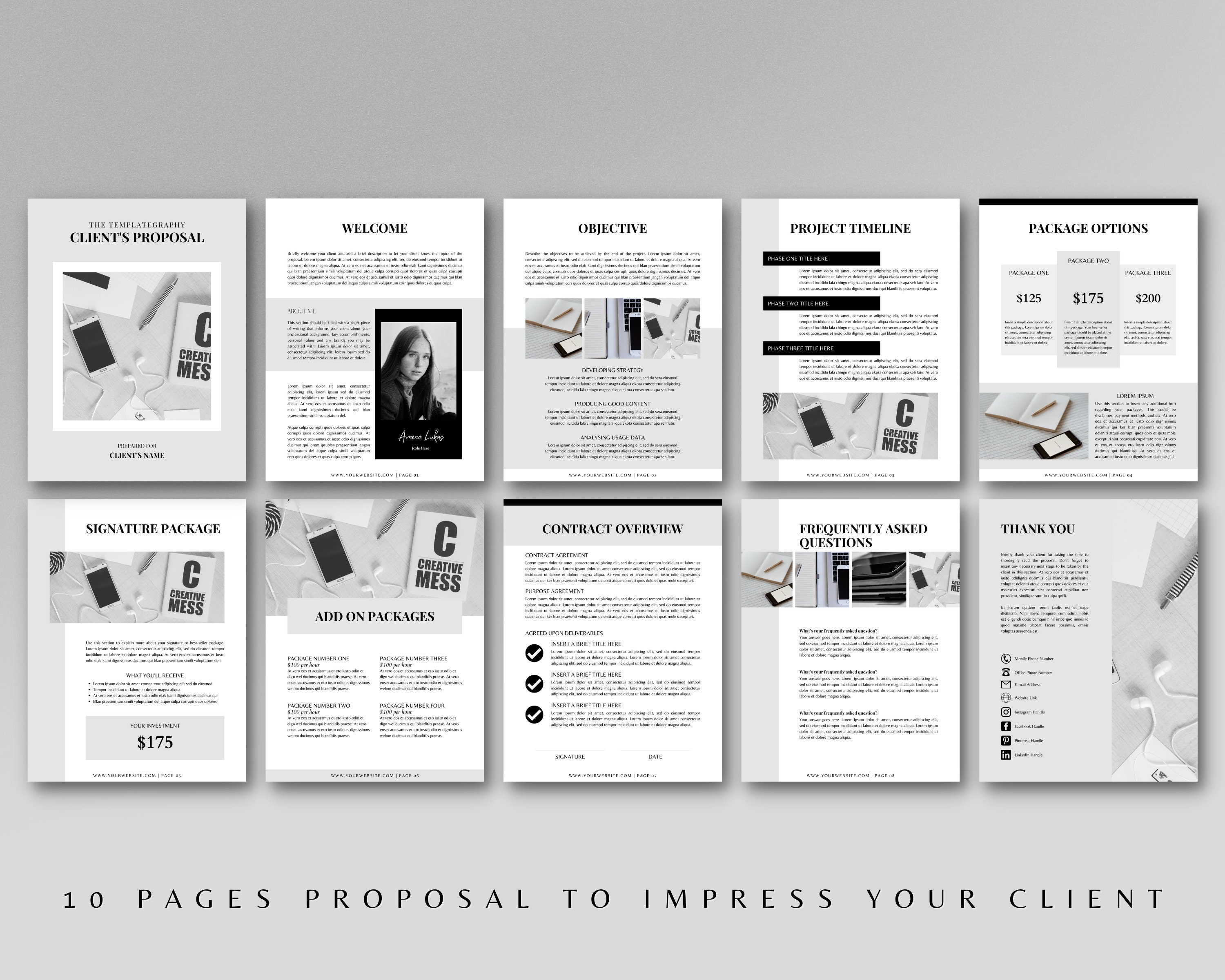 Proposal Template for Social Media Manager, Virtual Assistant, and ...