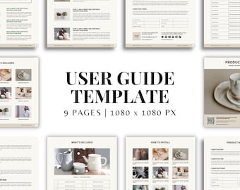 User Manual Template | Product Instruction Manual Template | User Guide ...