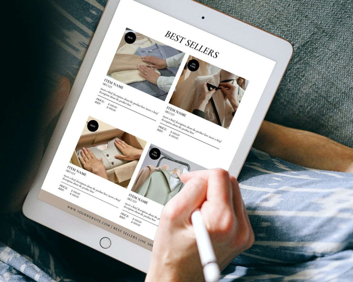 Wholesale Guide Template Line Sheet Canva Template for | Etsy