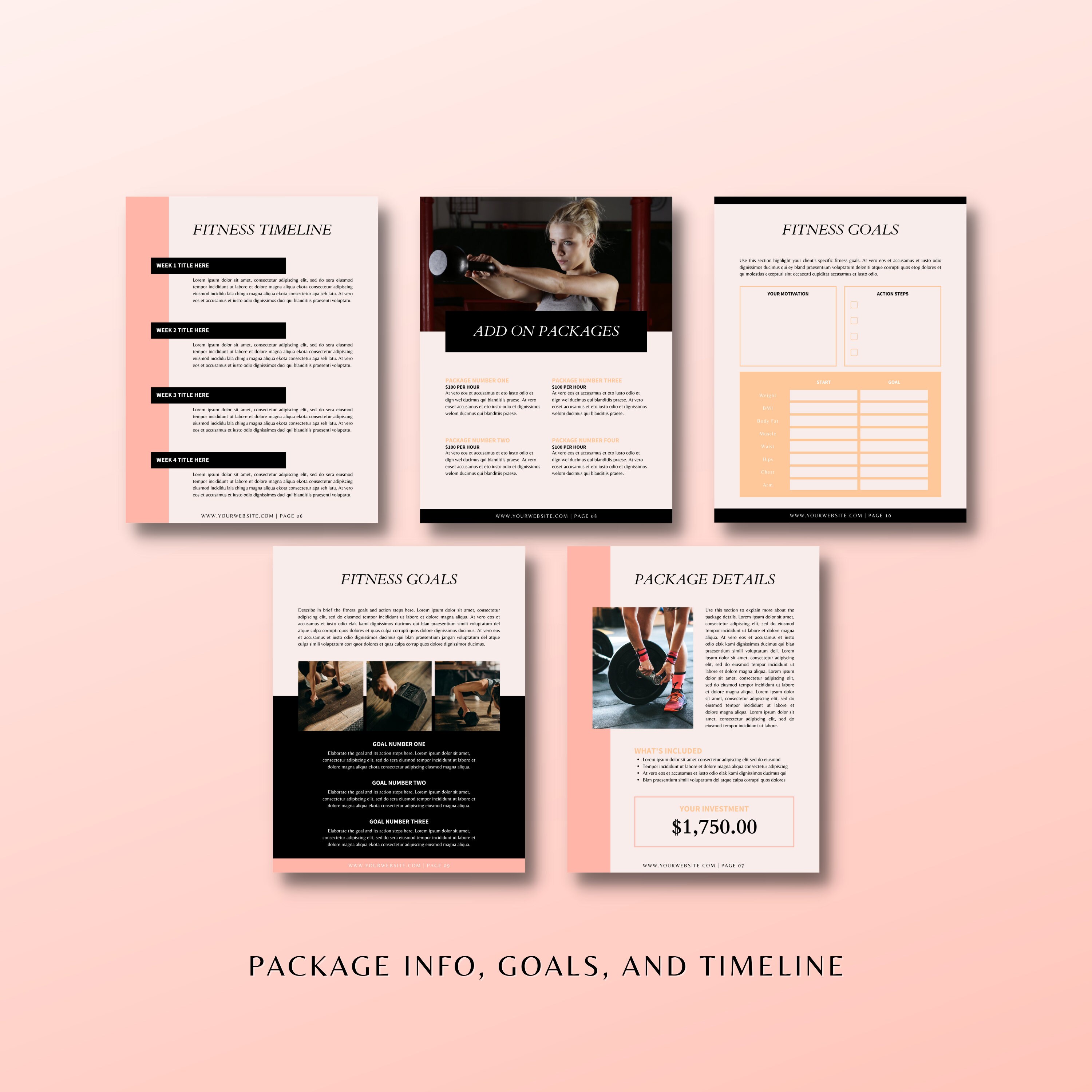 Fitness & Nutrition Client Welcome Pack Template | Fitness Client ...
